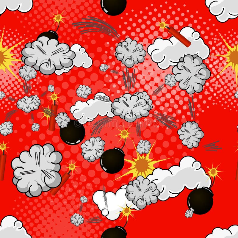 Seamless Patterns Abstract Comics Stock Illustration - Illustration of ...