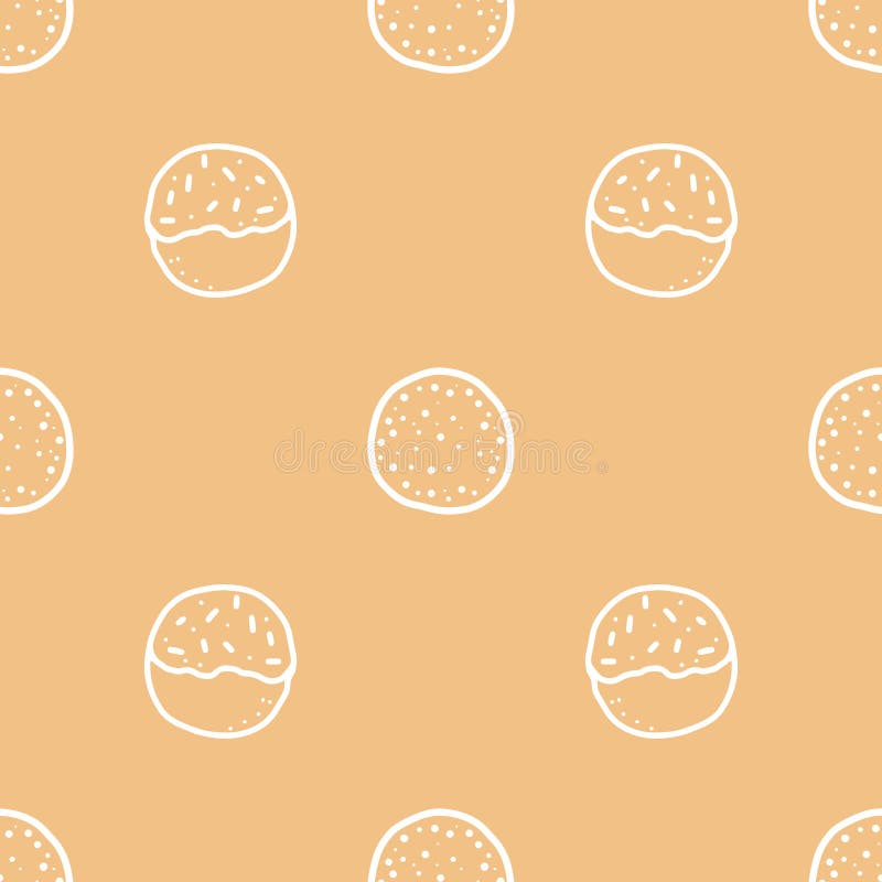 Seamless Patterns of Bakery Bread Cartoon Doodle. Stock Vector ...