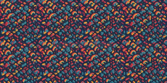 Seamless Patterns Beach Rainbow Themed Repeating Patterns Design Fabric ...