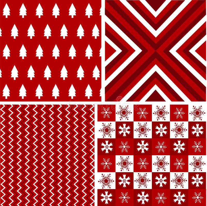 Seamless Patterns, Christmas Fabric Texture Stock Vector - Illustration ...