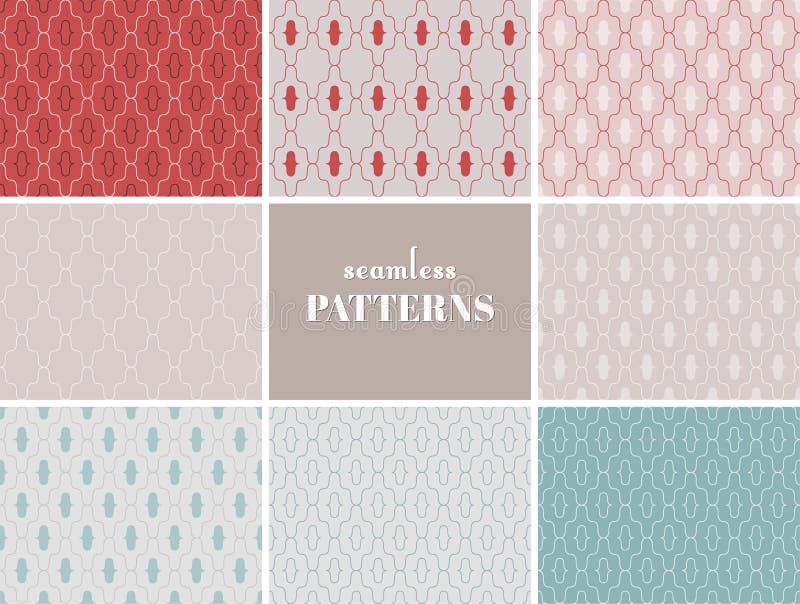 Seamless Patterns Collection Stock Vector - Illustration of decoration ...