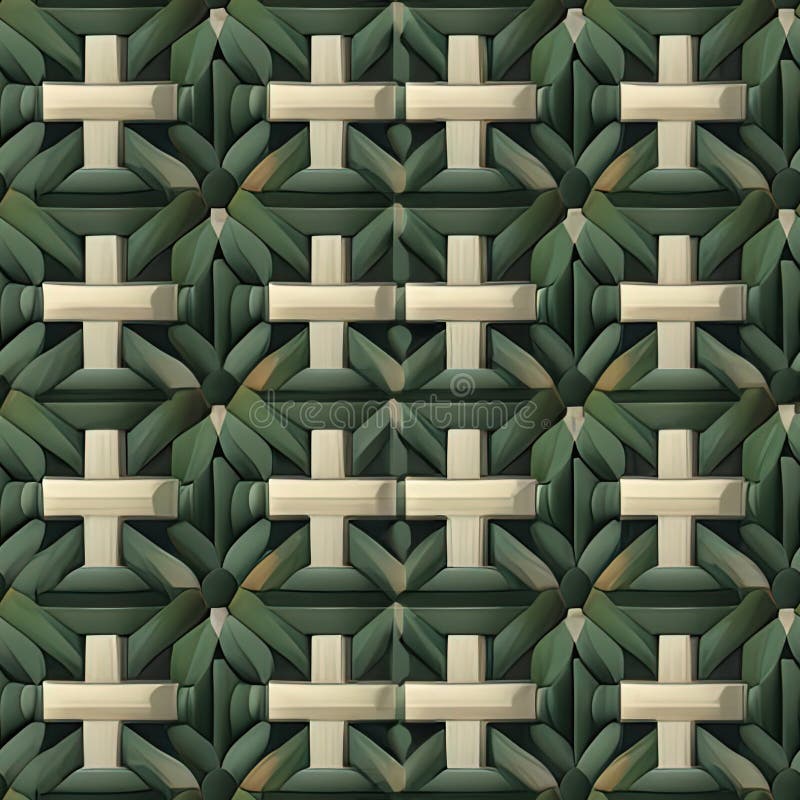 Seamless Patterns, Bamboo Weave Craftsmanship Pattern with Subtle Hues ...