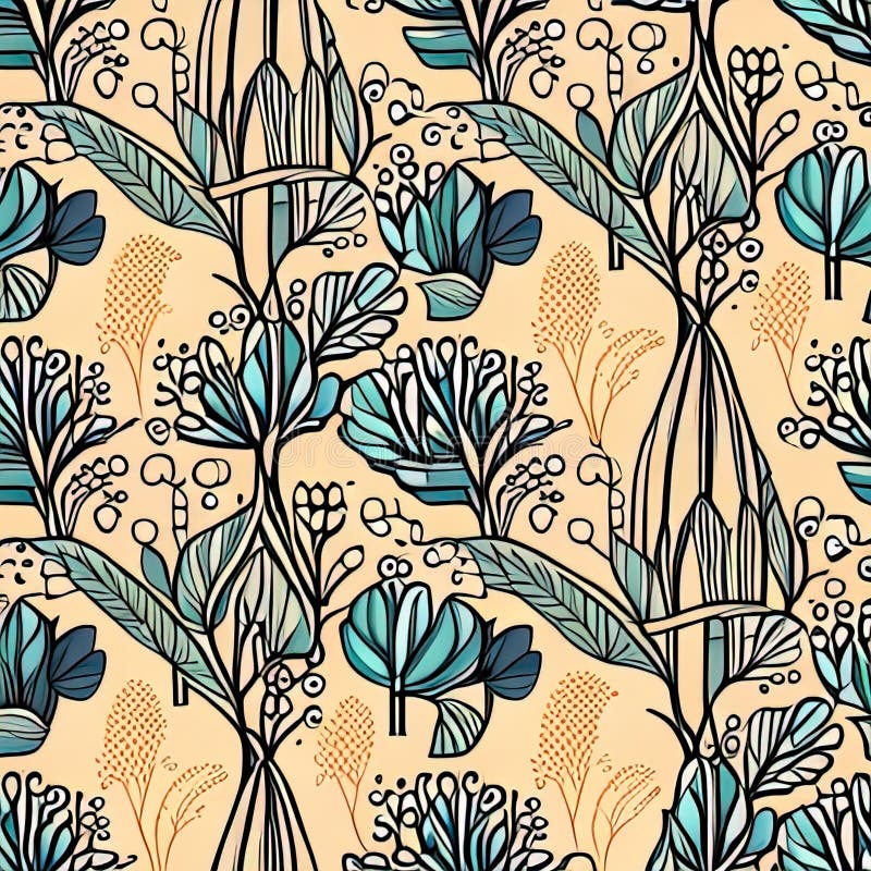 Seamless Patterns, a Delicate, Line Pattern with Subtle Hues and ...