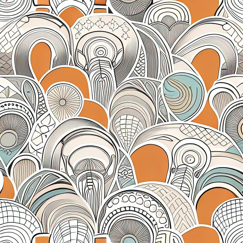Seamless Patterns, a Delicate, Line Pattern with Subtle Hues and ...