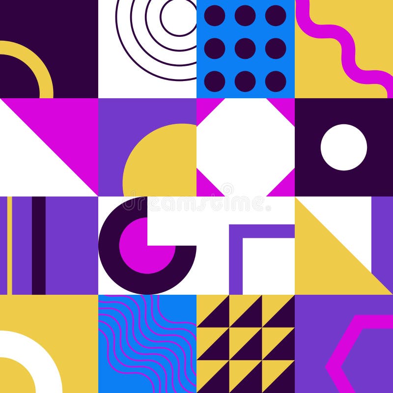 Seamless Patterns Design . Inspiration from Memphis Art Stock Vector ...