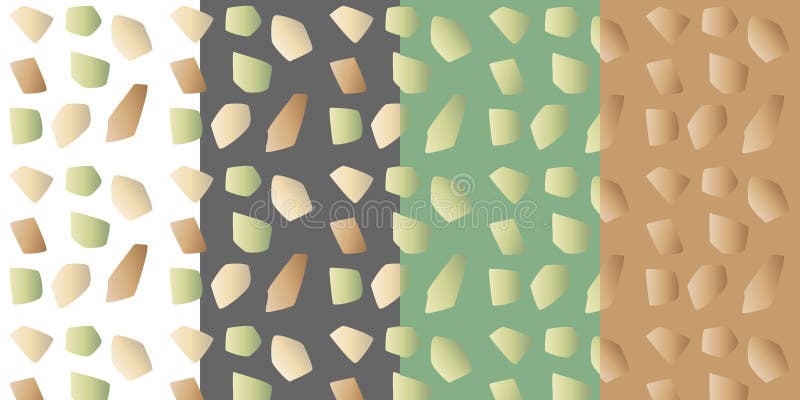 4 Seamless Patterns in Different Colors Vector Background Abstraction ...