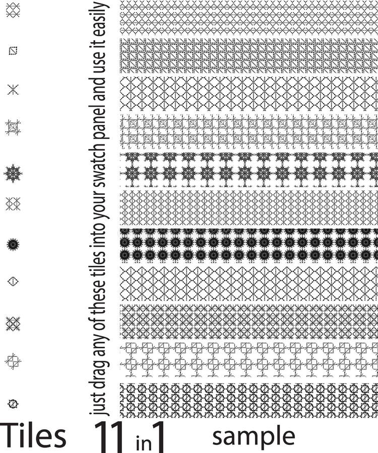Seamless Patterns of Different Unique Shapes ,set of Unique and Stock ...