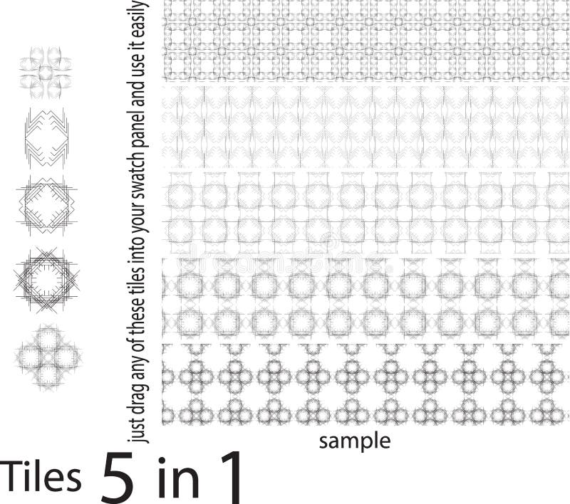 Seamless Patterns of Different Unique Shapes ,set of Unique and Stock ...