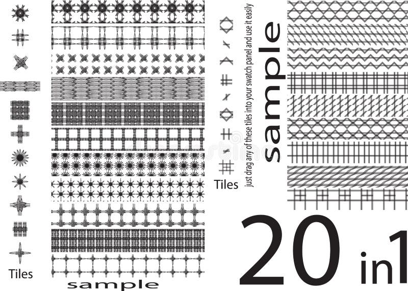 Seamless Patterns of Different Unique Shapes ,set of Unique and Stock ...