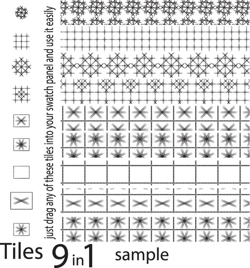 Seamless Patterns of Different Unique Shapes ,set of Unique and Stock ...