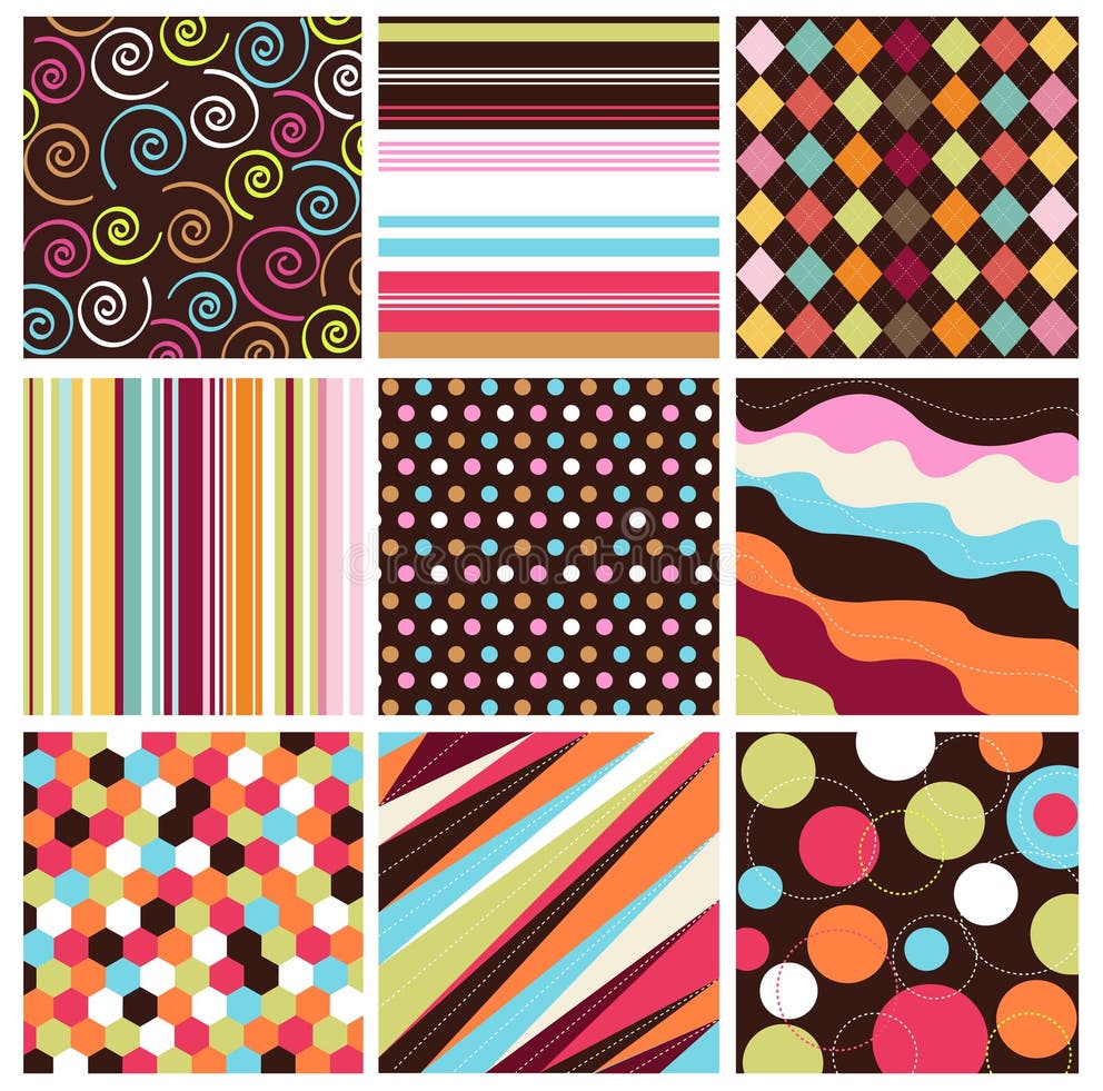 Seamless Pink Patterns Fabric Texture Stock Illustrations 18 045