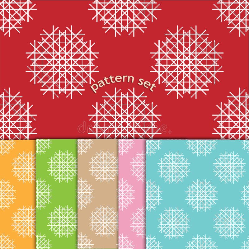 Seamless Patterns with Fabric Texture Stock Illustration - Illustration ...