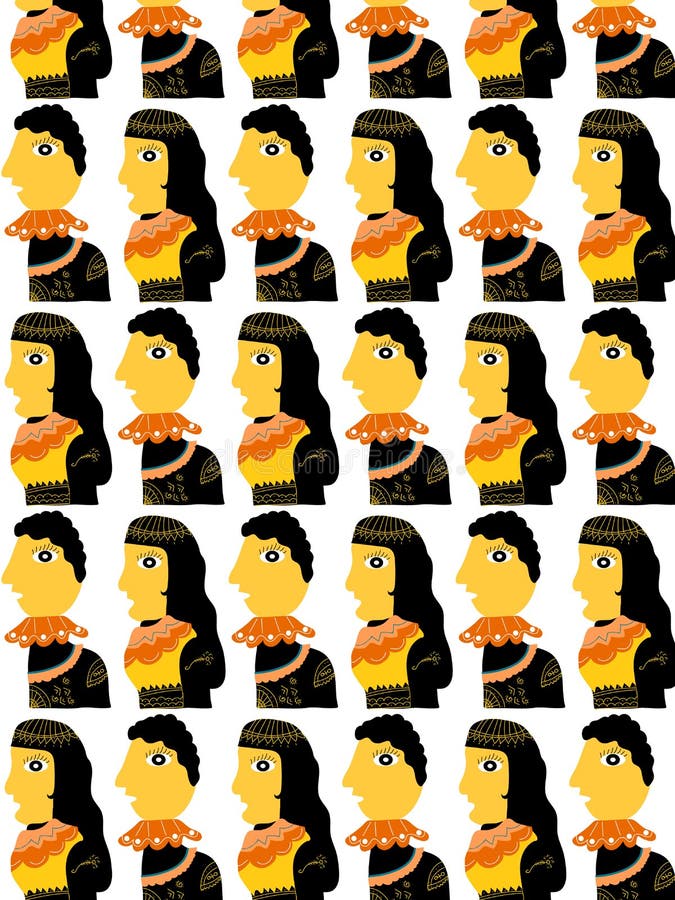 Face pattern stock vector. Illustration of ancient, graphic - 116792534