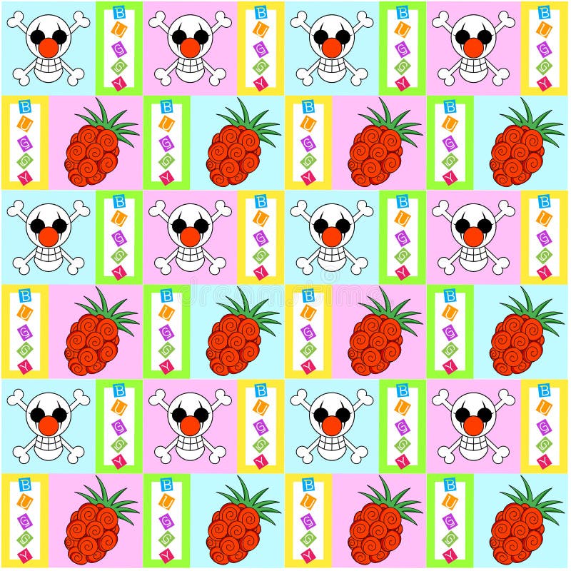 Seamless Patterns for Fictional Objects, Devil Fruit Items, in One of ...