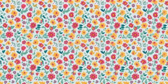 Seamless Patterns Flowers Multiple Patterns Repeating Patterns Design ...