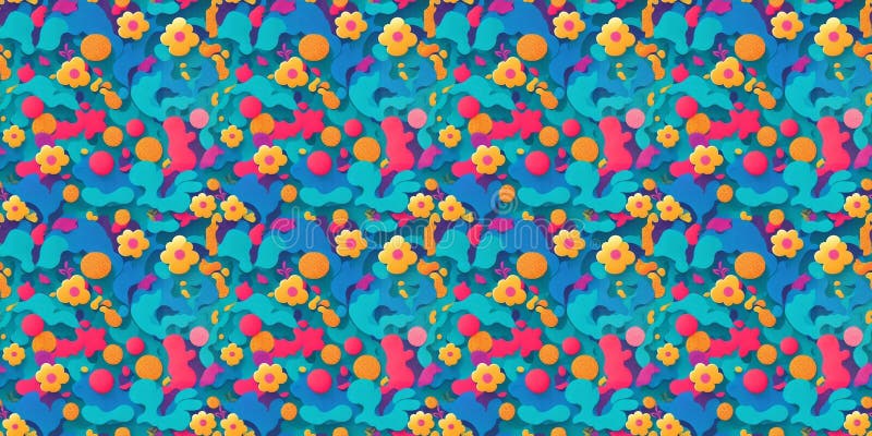 Seamless Patterns Flowers Trees Memphis Pattern Repeating Patterns ...