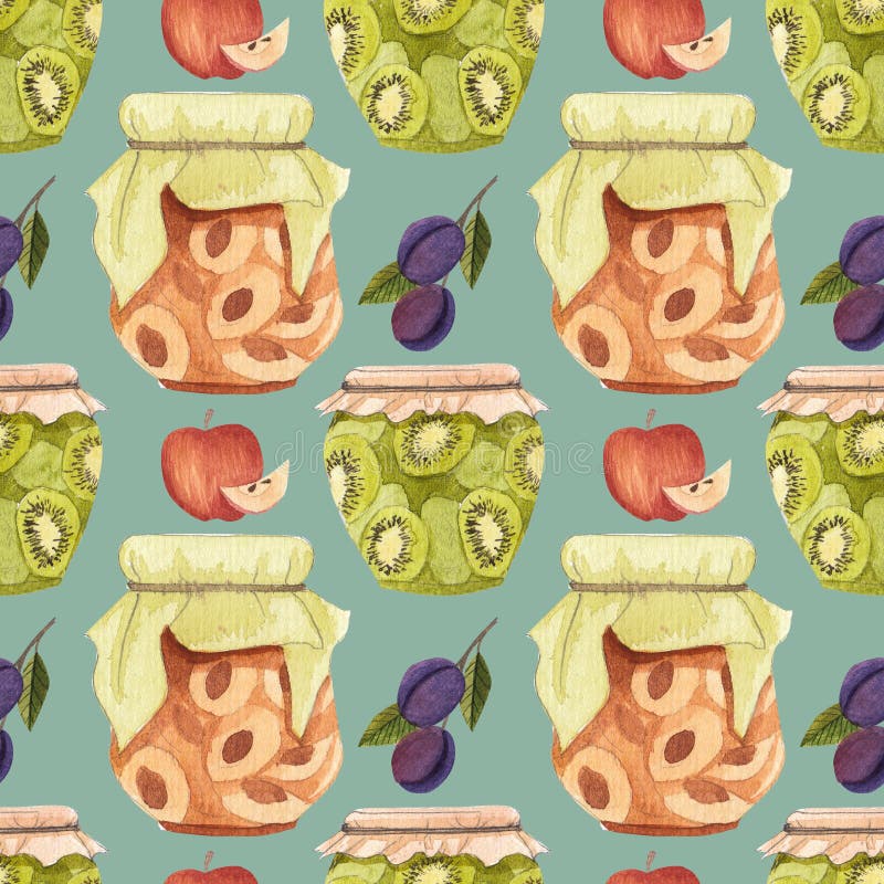 Seamless patterns stock image. Image of jars, organic - 156994919