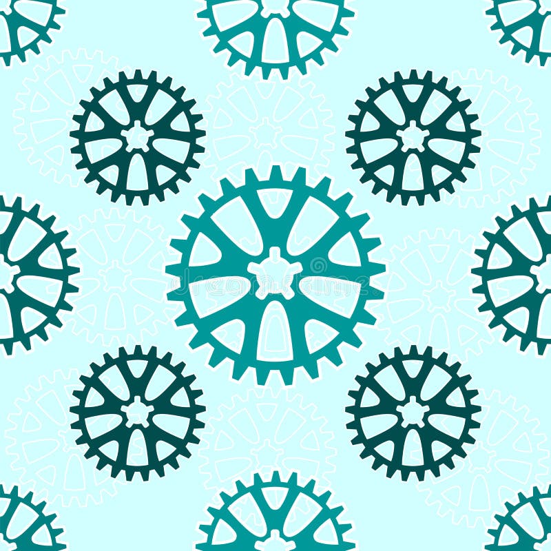 Seamless Patterns from Gears Stock Illustration - Illustration of ...