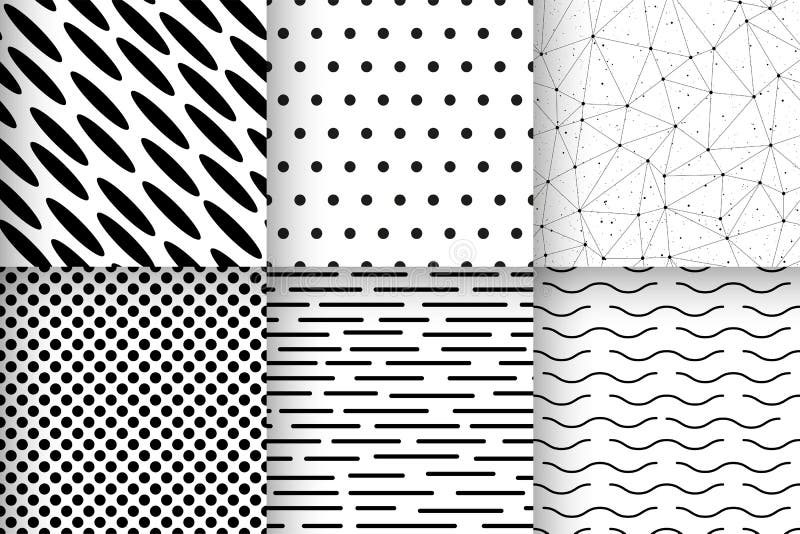 Seamless Patterns Geometric Minimalist Vector Stock Vector ...