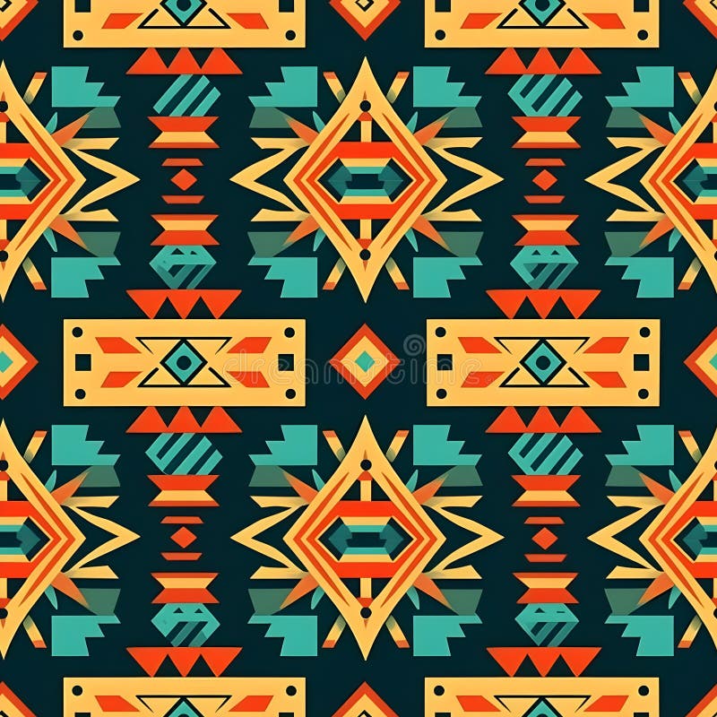 Seamless Patterns Inspired by Ancient Traditions Stock Illustration ...