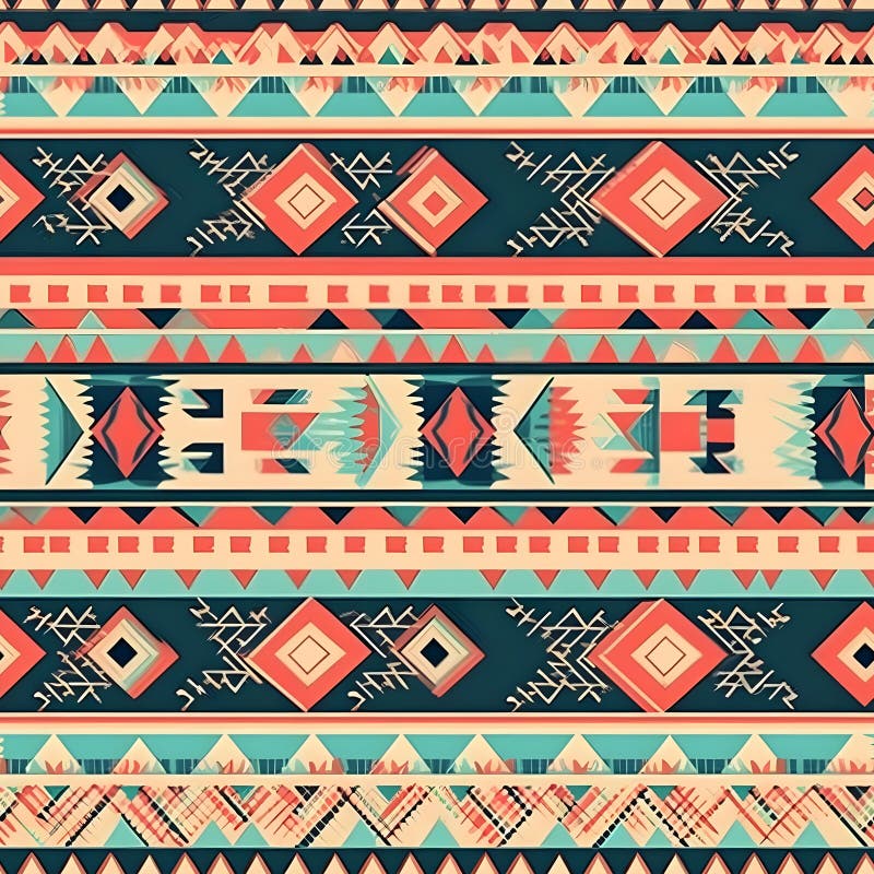 Seamless Patterns Inspired by Ancient Traditions Stock Illustration ...
