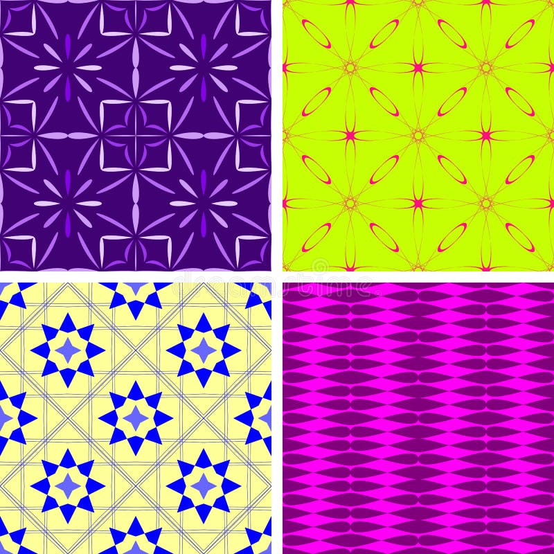 Seamless Patterns Irregular Geometric Shapes Stock Illustration ...