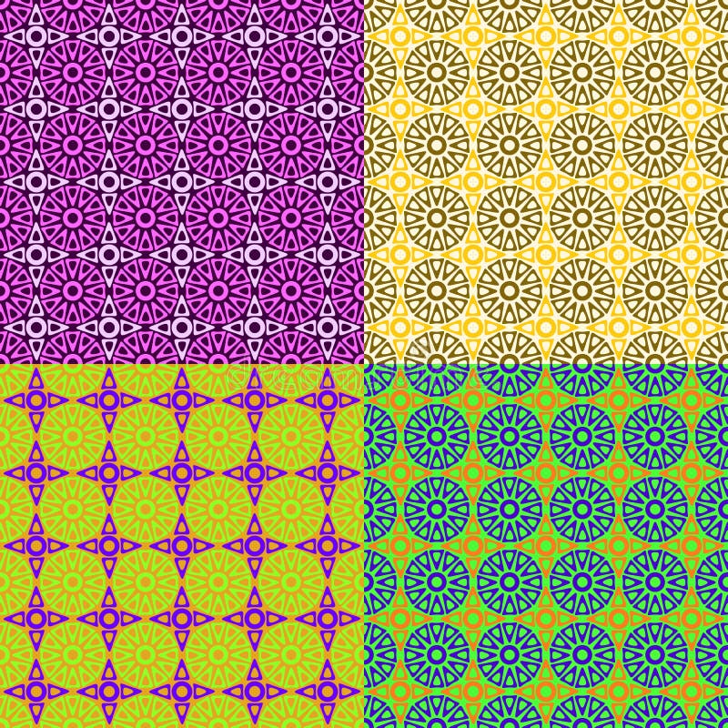 Seamless Patterns Irregular Geometric Shapes Stock Vector ...