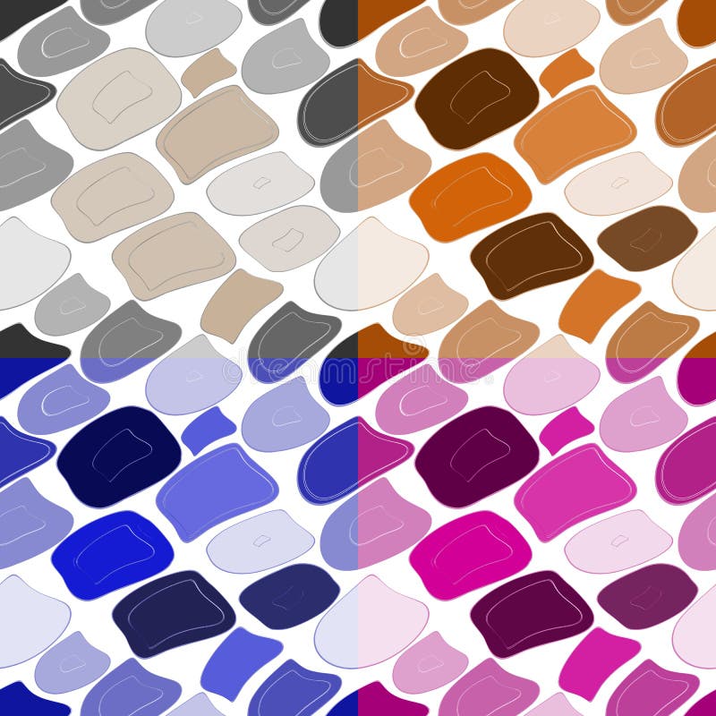 Seamless Patterns Irregular Geometric Shapes Stock Vector ...