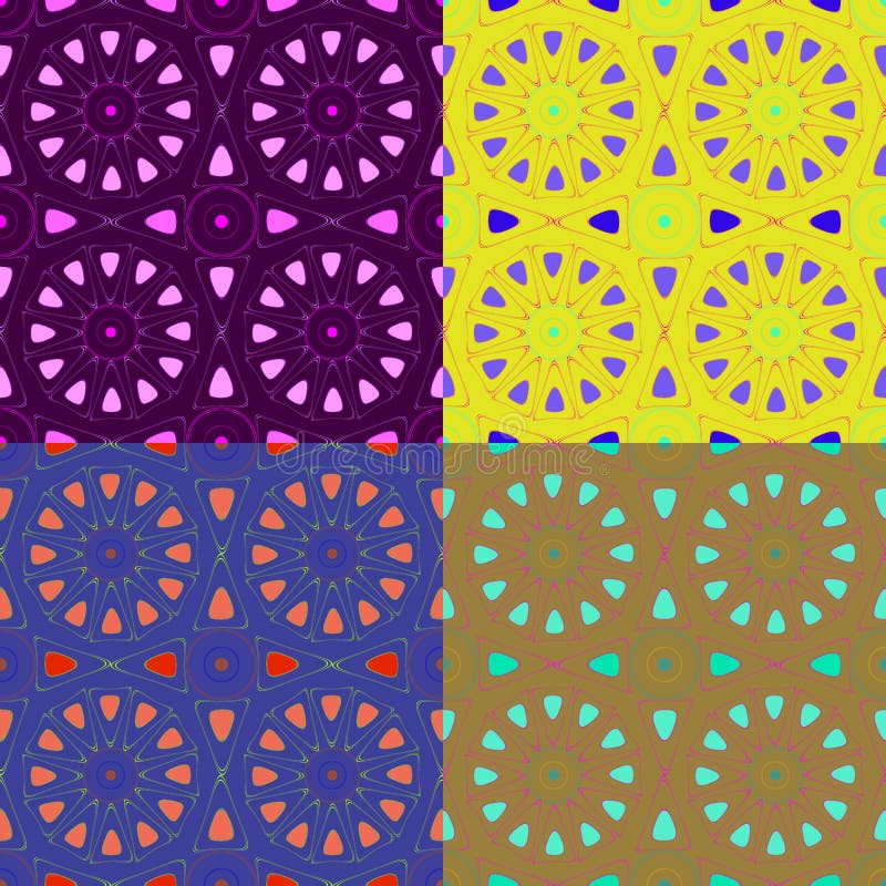 Seamless Patterns Irregular Geometric Shapes Stock Vector ...