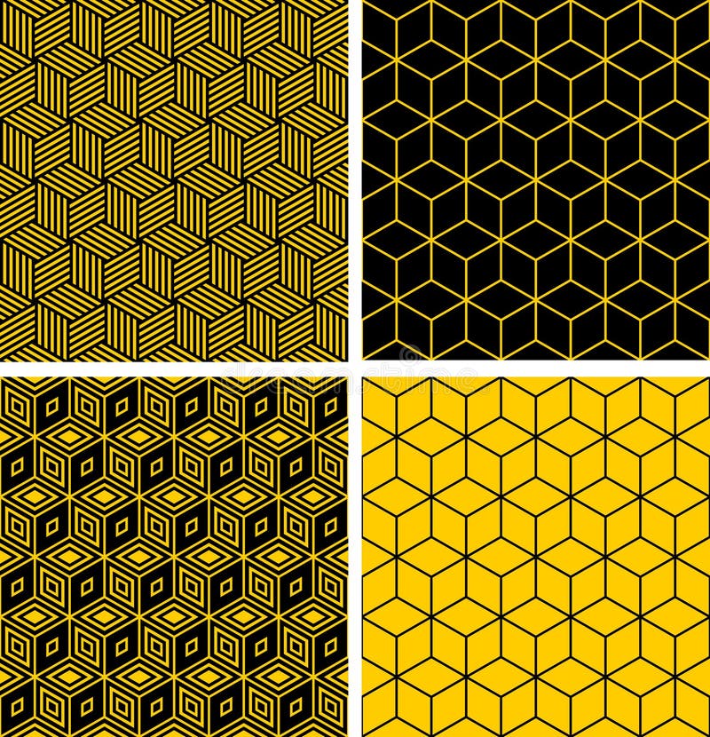 Seamless Patterns with Optical Illusion Effect. Stock Vector ...