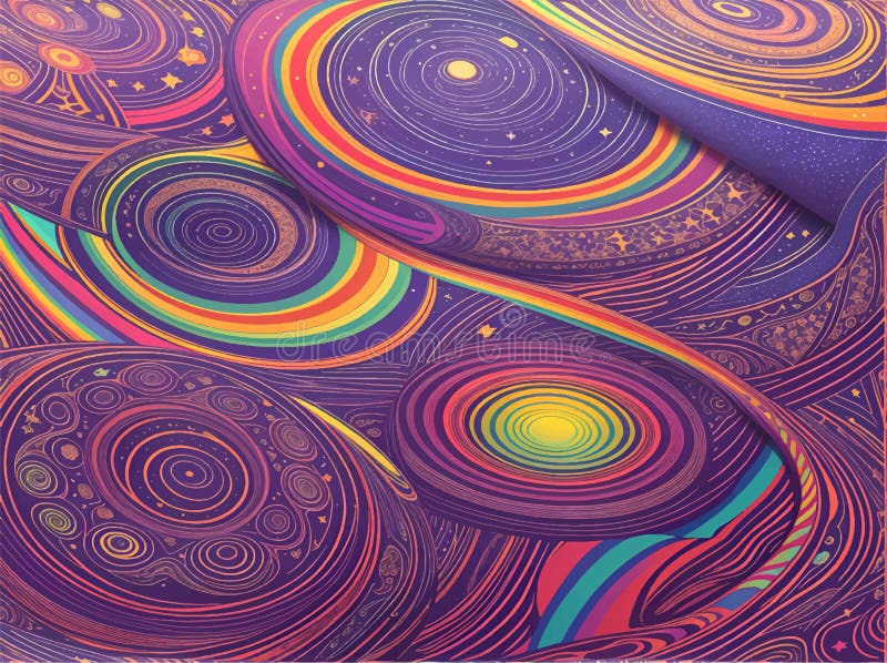 Seamless Patterns of Planets and Stars, Abstract, Fabric Art ...