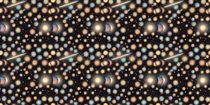 Seamless Patterns Planets Stars Cosmic Design Repeating Patterns Design ...