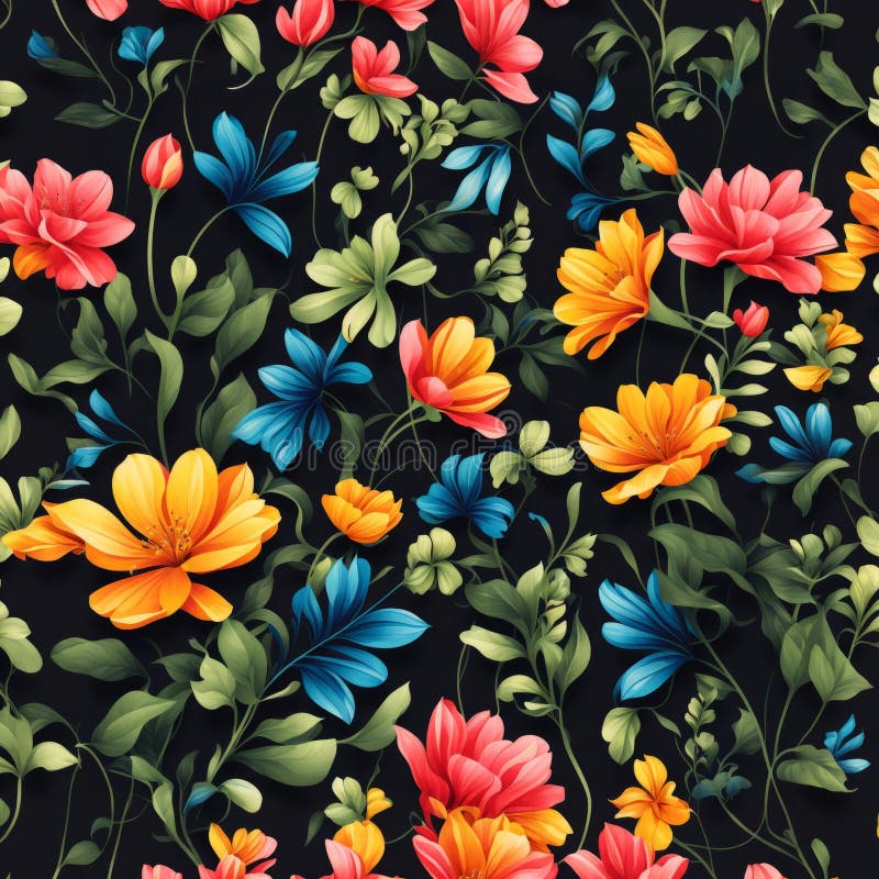 Seamless Patterns Repeating Patterns Design Fabric Floral Color ...