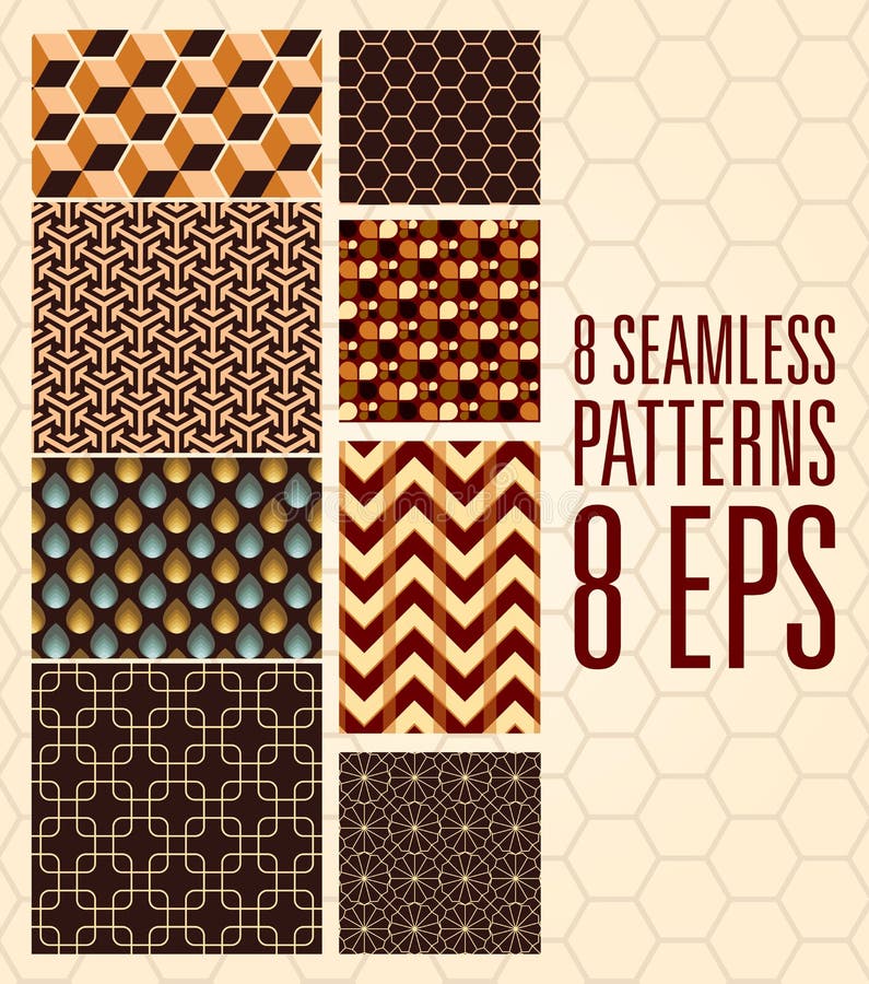 Seamless patterns set stock illustration. Illustration of cute - 37959577