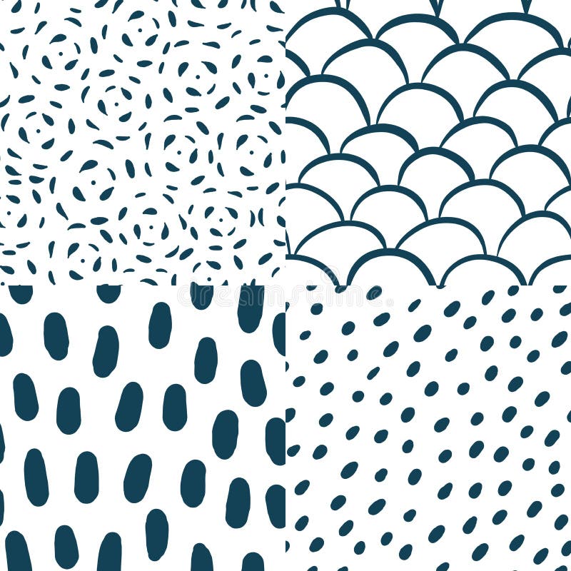 Seamless Patterns Set in Scandinavian Style. Abstract Patterns for ...