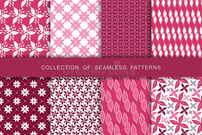 Seamless Patterns Set. Vector Illustration Stock Vector - Illustration ...