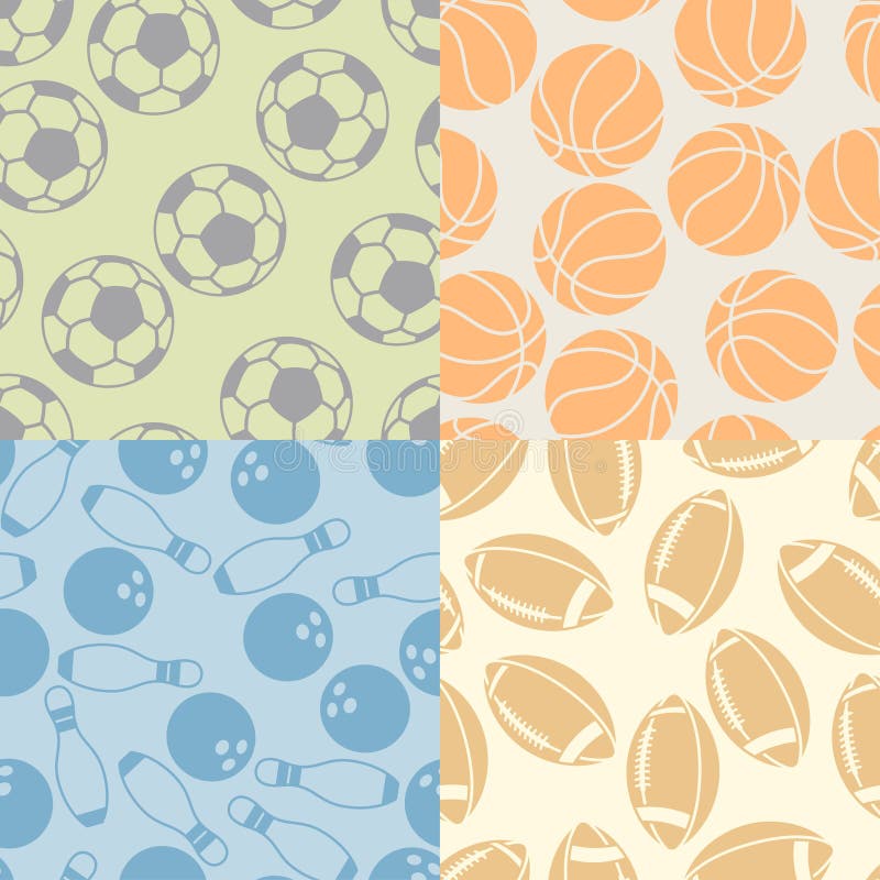 Seamless Patterns of Sport Icons Stock Vector - Illustration of ...