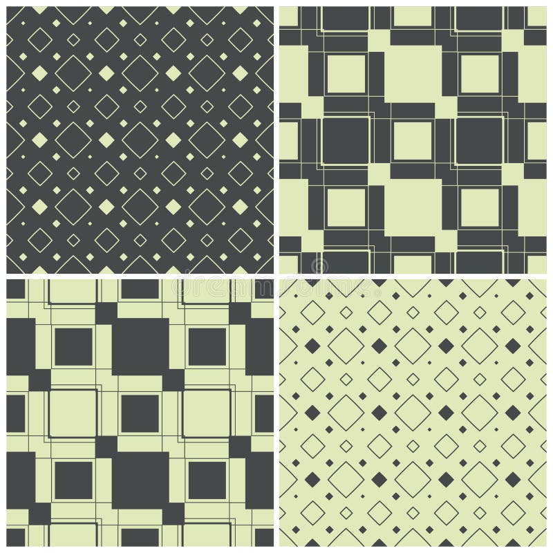 Seamless Patterns with Squares, Vector Illustration Stock Vector ...