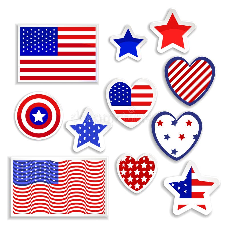 Seamless Patterns in Traditional American Colors Stock Vector ...