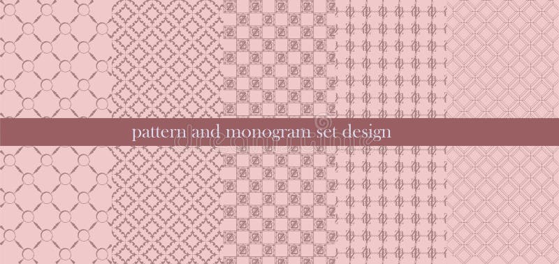 5 Seamless Patterns.Used for Print, Pattern, Fabric Stock Vector ...