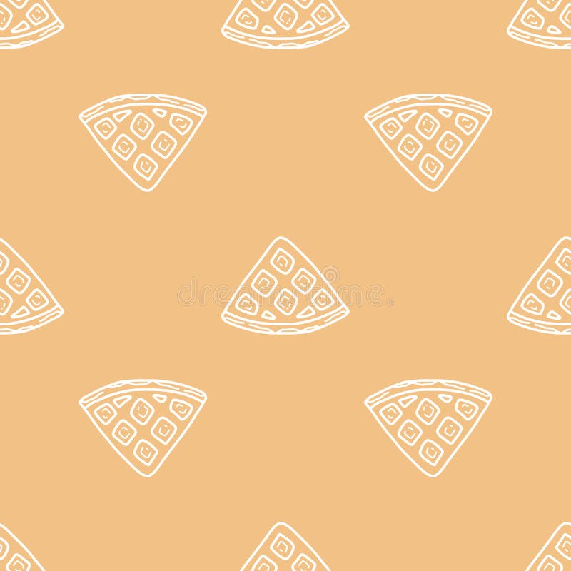 Seamless Patterns of Waffle Cartoon Doodle. Stock Vector - Illustration ...