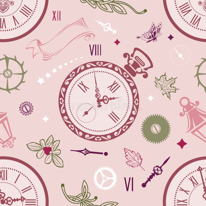 Seamless patterns watch stock vector. Illustration of circle - 86184706