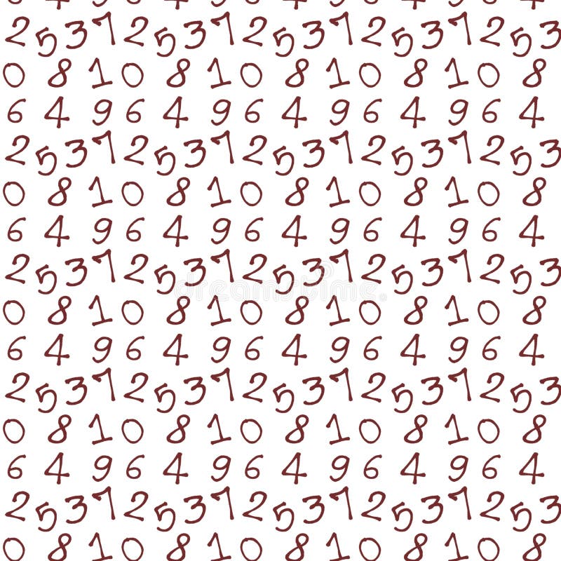 Seamless Patternwith Number Alphabet Stock Photo - Image of fabric ...