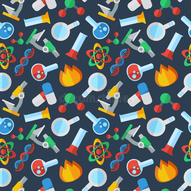 Seamless pattrn science stock illustration. Illustration of medical ...