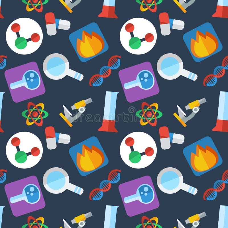 Seamless pattrn science stock illustration. Illustration of isolated ...