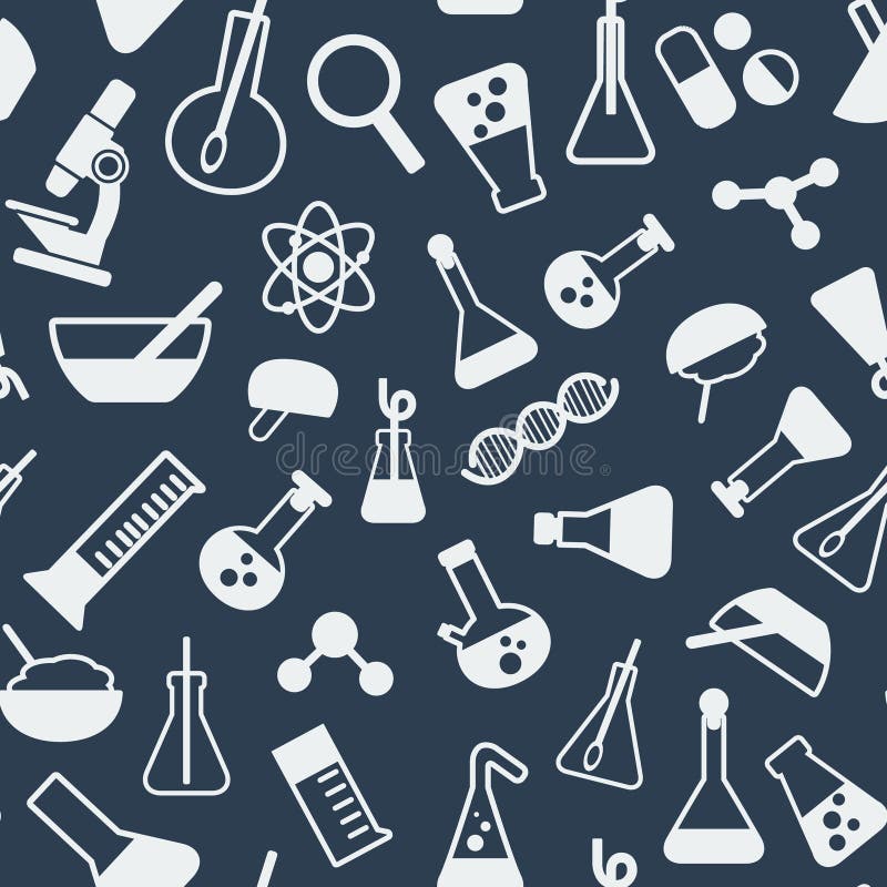 Seamless pattrn science stock illustration. Illustration of isolated ...