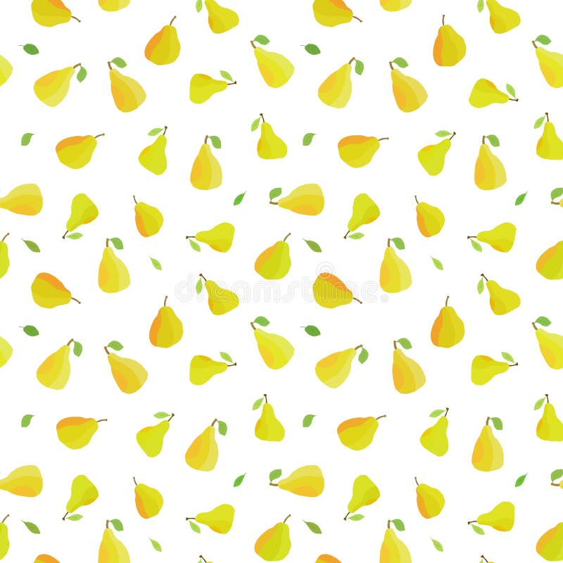 Seamless Pear Fruit Texture - Vector Fashion Pattern Stock Vector ...