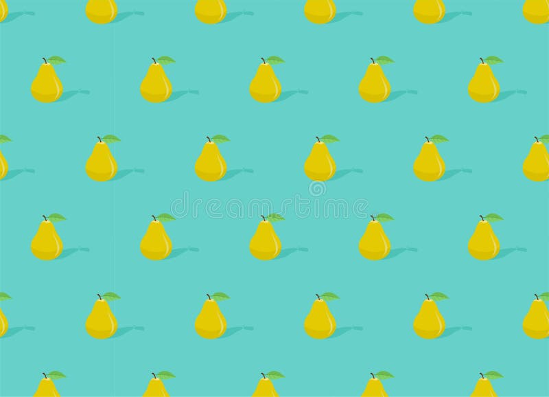 Seamless Pear Texture On Blue Background. Vector Background Image Of ...
