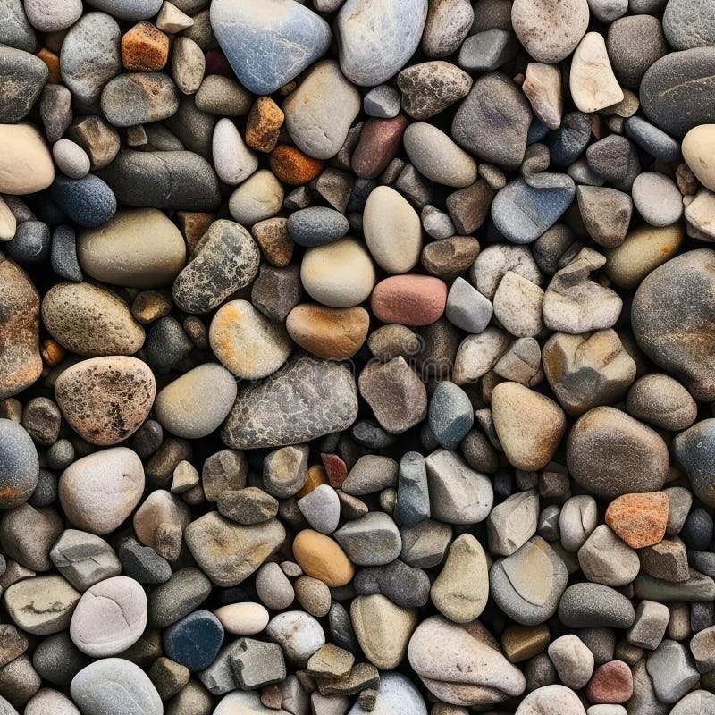 Seamless Pebble Beach Texture Stock Illustration - Illustration of ...