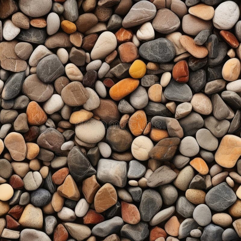 Seamless Pebble Beach Texture Stock Illustration - Illustration of ...